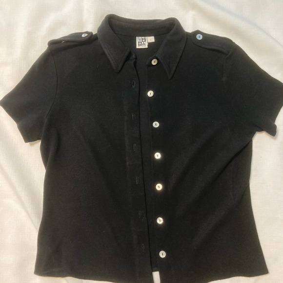Max Studio | Tops | Max Studio Black Knit Blouse In Size L | Poshmark